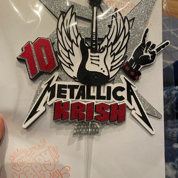 Rock Cake Topper/ Heavy Rock Cake Topper/ Heavy Metal Cake Topper/ Punk ...