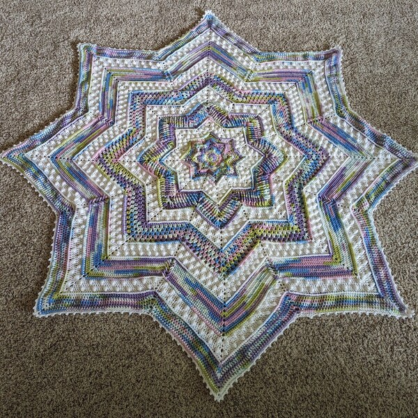 Rainbow Starlight Blanket *PATTERN ONLY* - Etsy