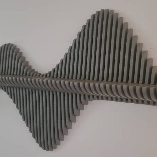 Parametric Art Wooden · Wavy Wooden Wall Decor · 3D Print CNC Router ...