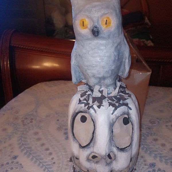 Paper Mache Lantern, Large, Green Witch, Paper Mache Folk Art ...