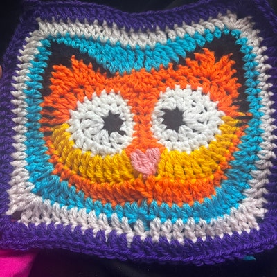 Cat Face Granny Square - Etsy