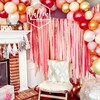Fringe Backdrop, Streamer Backdrop, Party Backdrop, Photo Backdrop, Red ...