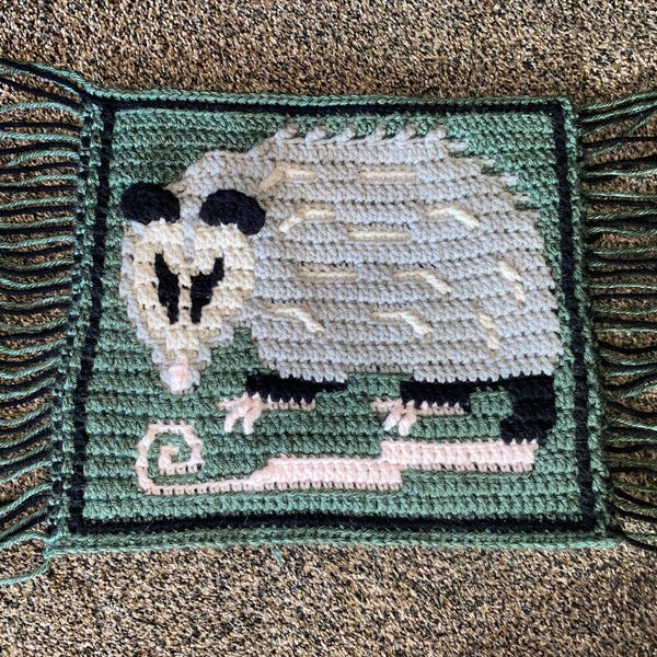 PDF PATTERN - "woodland Series - Pepper the Possum " Mosaic Crochet ...
