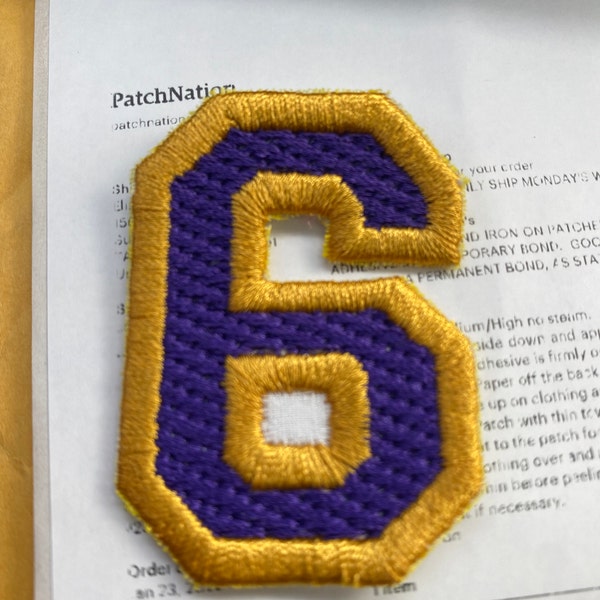 2" Varsity Number Patch, Any Color Combo, Custom Made! - Etsy