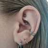 Double Smooth Split Conch Hoop, G23 Titanium, Double Conch Earring ...