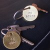 Thick Double Sided Brass Key Tag Labels Any Custom Text Super Quality ...