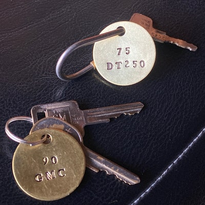 Thick Double Sided Brass Key Tag Labels Any Custom Text Super Quality ...