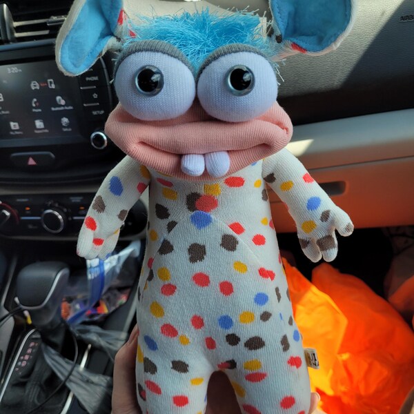 Handmade Cute Plushy, Friendly Monster, Gift Under 40 Dollars, Therapy ...