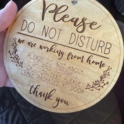 Working From Home Sign, Please Do Not Disturb, No Soliciting Sign, Door ...