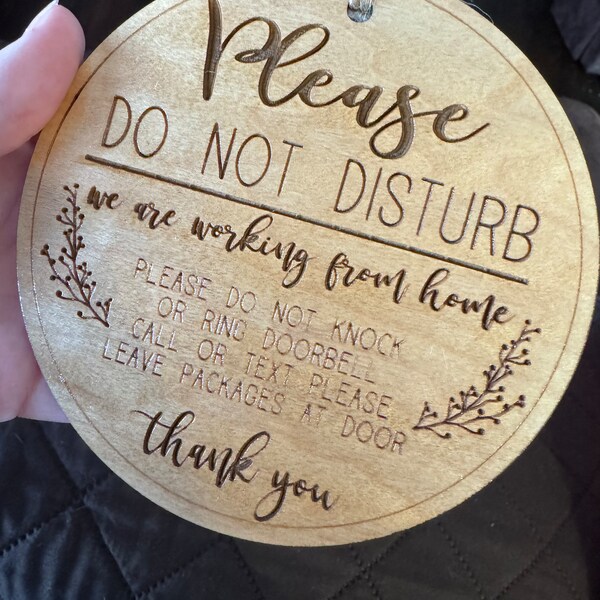 Working From Home Sign, Please Do Not Disturb, No Soliciting Sign, Door ...