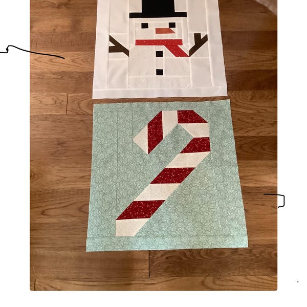 PDF Quilt Block Pattern – Candy Cane 2 – Christmas Quilt – Christmas ...