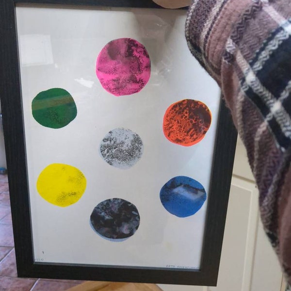 Risograph Art Zine, 'splash' - Fluorescent Pink and Teal Illustrated A6 ...