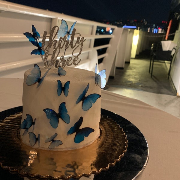 Blue Rainbow Decorative Butterflies - 3D Plastic Butterflies - Ombre ...