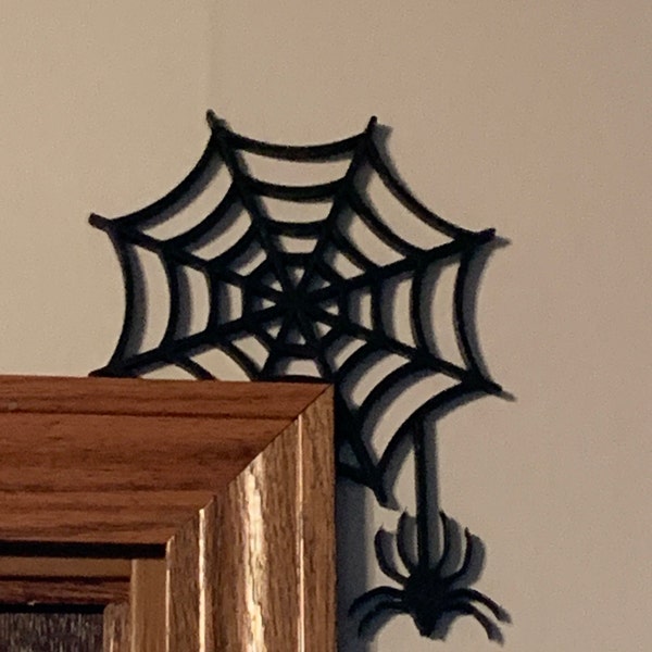 Halloween Door Corner Sign, Spider Web Halloween Decor, Halloween ...