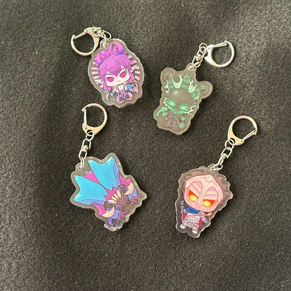 SET I: Lol 2”in Keychain Chibi Champs League of Legends Draven/jinx ...