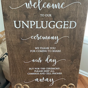 Unplugged Wedding Sign Unplugged Ceremony Sign Vertical - Etsy