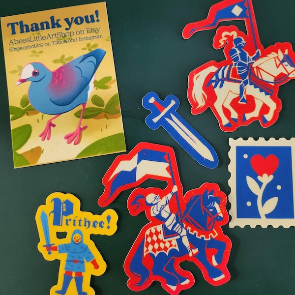 Medieval Knight Middle Ages Jousting Waterproof Vinyl Stickers | Castle ...