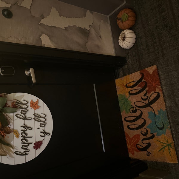 Fall Front Door Decor, Happy Fall Y’all Door Hanger, 3D Lettering ...