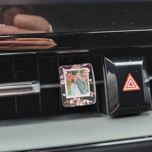 Mini Personalized Resin Photo Car Vent Clip, Anniversary/couples Gift ...