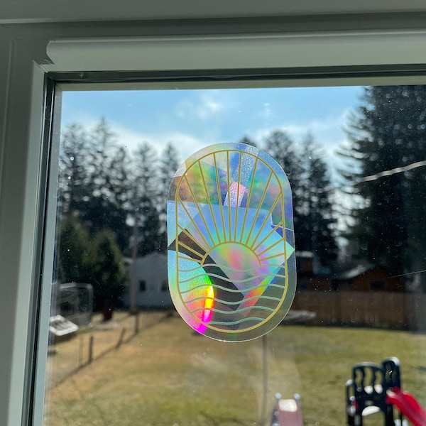 Suncatcher Rainbow Sun Catcher Window Sticker Cancer Research Donation ...