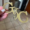 Monogram Cake Topper Acrylic Letter Cake Charm Flat Lay Cake Topper ...
