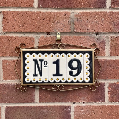 Hand-painted Red Ceramic House Numbers Italian Design 10 X 7 Cm - Etsy