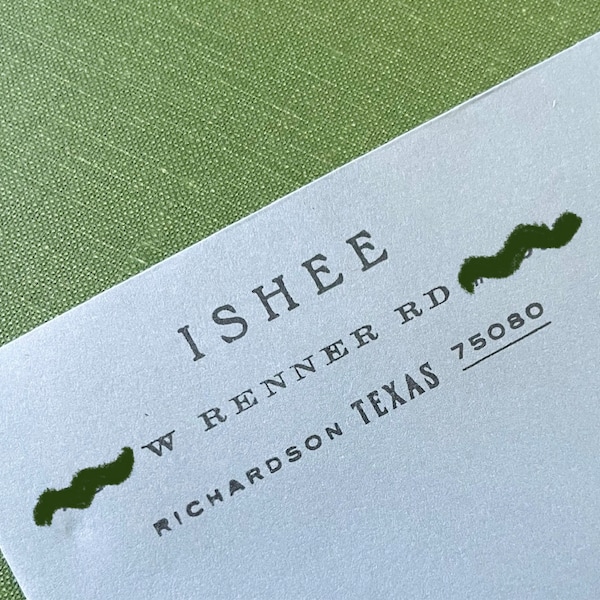 Self Inking Vintage French Address Stamp | Custom Stamp for Wedding ...