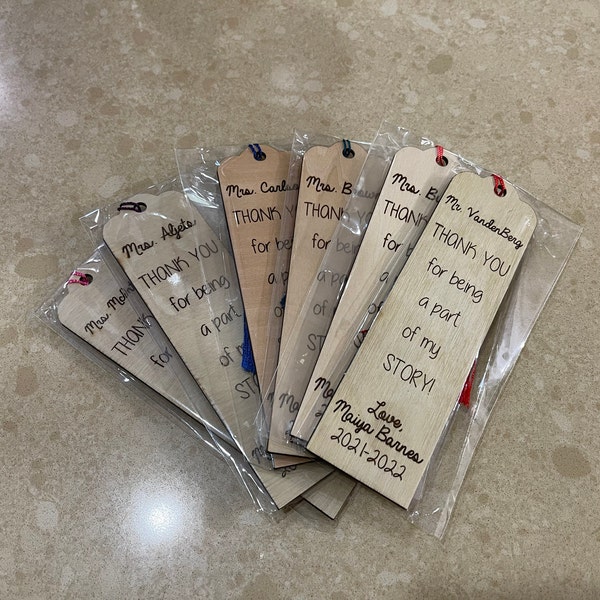 Thank You for Being a Part of My Story Bookmark / End of Year Gift for ...