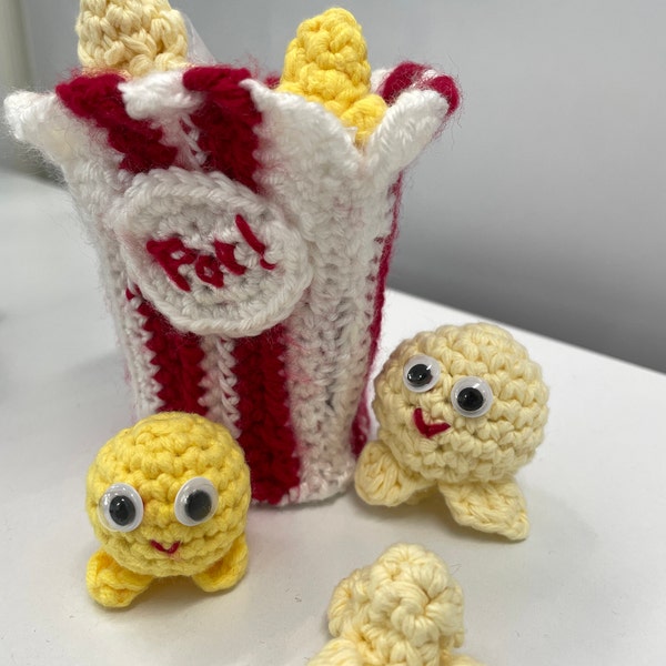 Crochet Popcorn Set, PDF Crochet Pattern in English. Instructions for ...