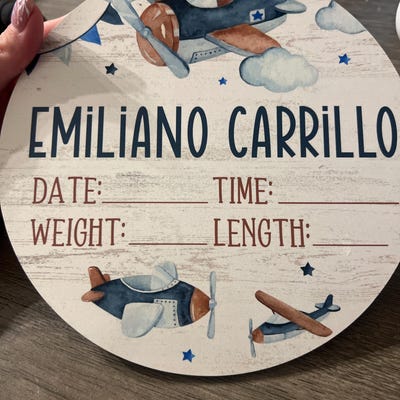 Personalized Sea Turtles Round Wood Baby Birth Stat Sign Nursery Decor ...