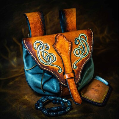 Leather Medieval Pouch Pattern / Digtial Download / Knotwork PDF SVG ...