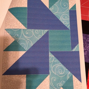 Digital PDF Quilt Block Patterndouble Aster Quilt Block Patternmodern ...