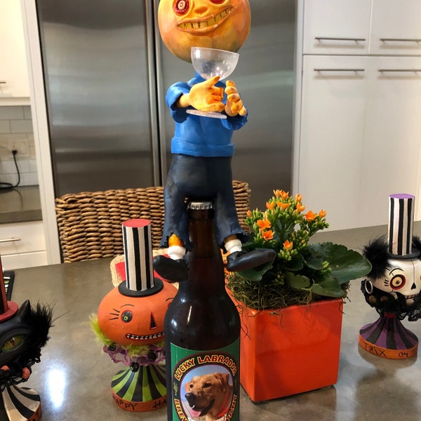 Bobbing Head Pumpkin Candy Container - Etsy