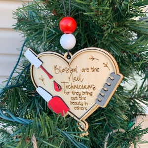 Blessed Are the Nail Techs, Ornament, Christmas Ornament, Digital File ...