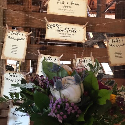 Rustic Wedding Seating Chart Template Set Printable Table Seating Plan ...