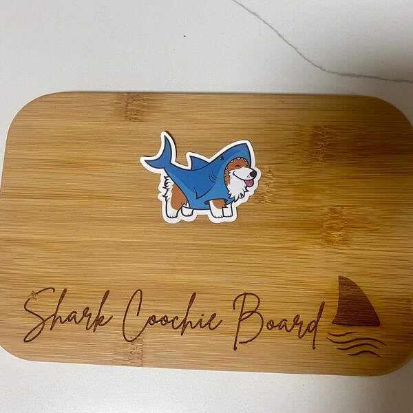 Shark Coochie Board - Cheese Board- Charcuterie Board - Laser Engraved ...