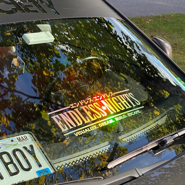 Endless Nights JDM Car Window Decal Sticker Bumper Sticker, Windshield ...