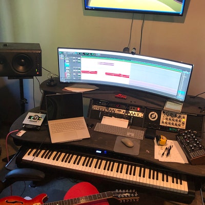 Recording Studio Desk/ 12RU Workstation/ Cabinet Grade Birch Plywood ...