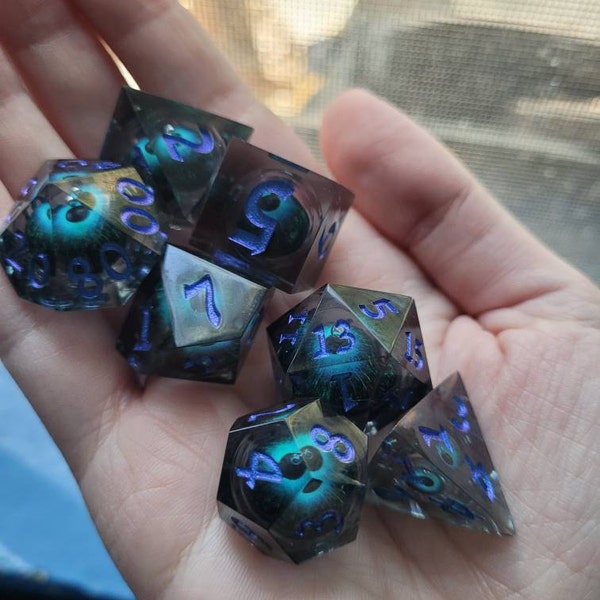 Arcane Fissure Metal Dnd Dice Set for TTRPG Games Such as Dungeons and ...