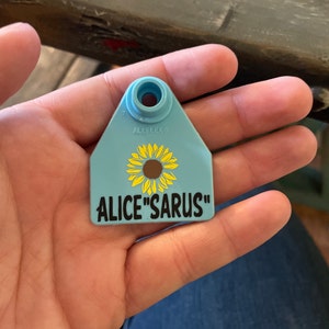 Custom Engraved Livestock Ear Tag Laser Engraved Goat Pig Sheep Ear ...