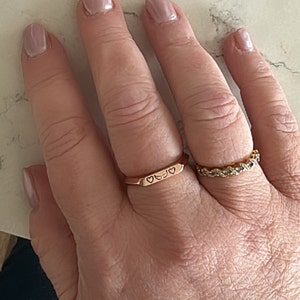 Bar Name Ring by Caitlyn Minimalist Signet Name Ring Custom Skinny Bar ...