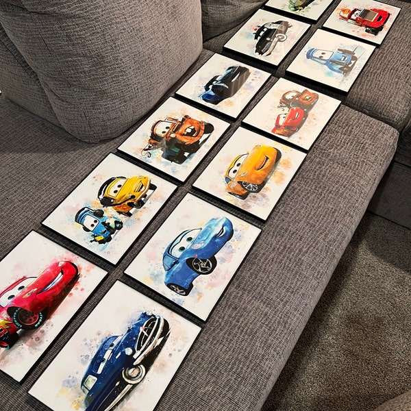 Set 12 CARS PRINTABLE Art Watercolor Cars Print Cars Poster Cars Wall ...