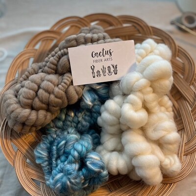 Super Sparkly White Handspun Art Yarn, Coiled Yarn, Christmas Yarn ...