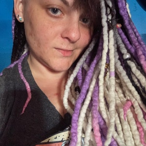 23-27 20/40 DE Wool Dreads Fall Set Dreadlocks Extensions Ombre ...