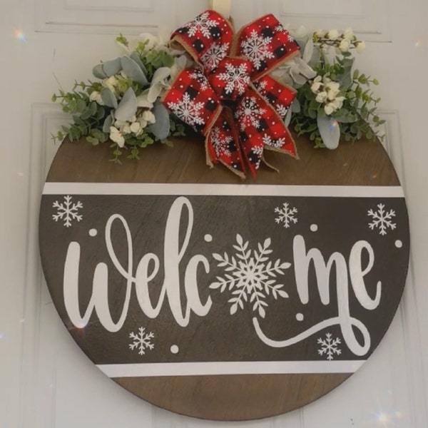 Winter Front Door Decor | Winter Welcome | Snowflake | Winter Door ...