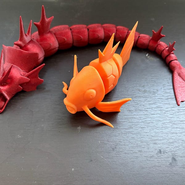 Articulated 3D Printed Magikarp Evolution Set Fidget Toy - Etsy