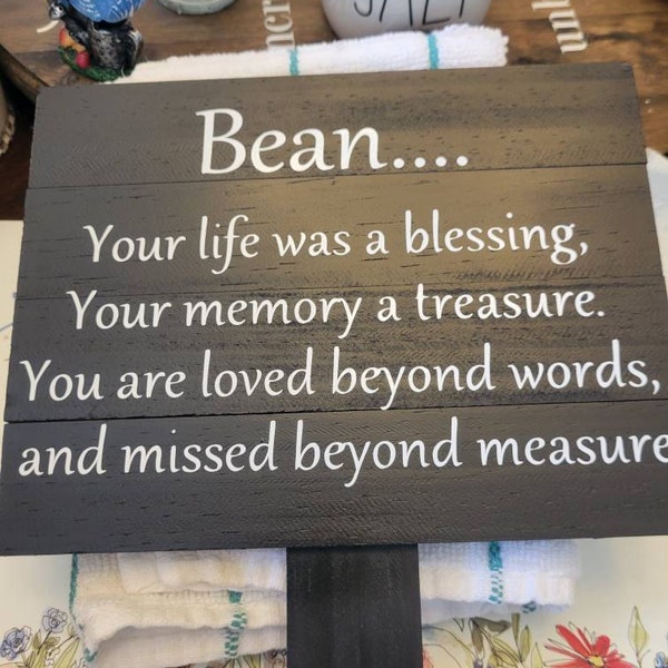 Engraved Memorial Graveside Sign: Personalized Remembrance Plaque - Etsy