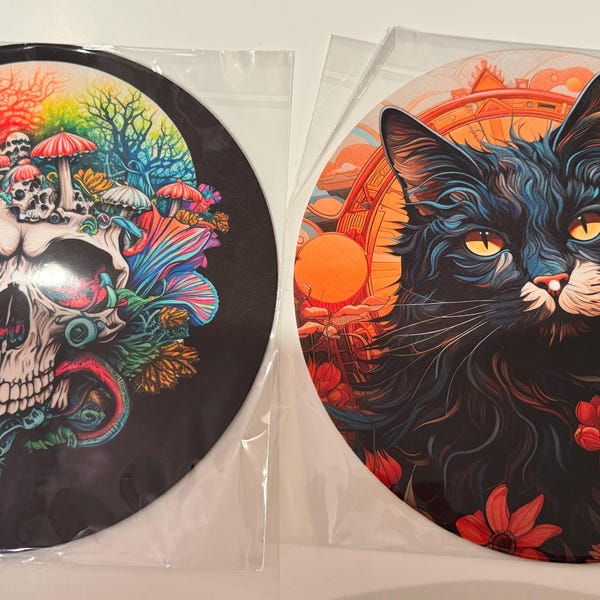 Rotating Vertigo Rings Felt 12" Turntable Mat - Etsy