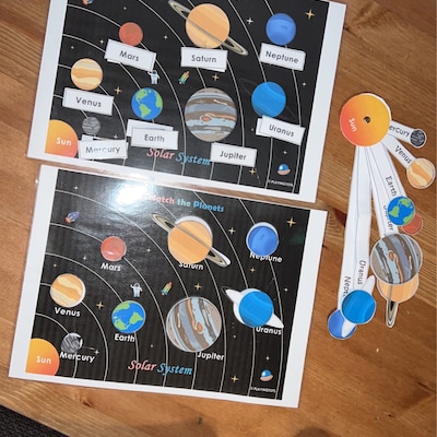 Solar System Planets Printable, Planets Matching Activity, Toddler Busy ...