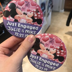 Mickey and Minnie Just Engagement Pins Mickey and Minnie Engagement ...